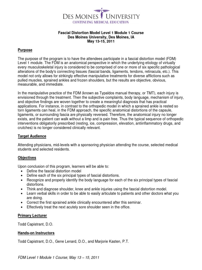 FDM Level 1 Module 1 Course 2011 | PDF | Clinical Medicine ...