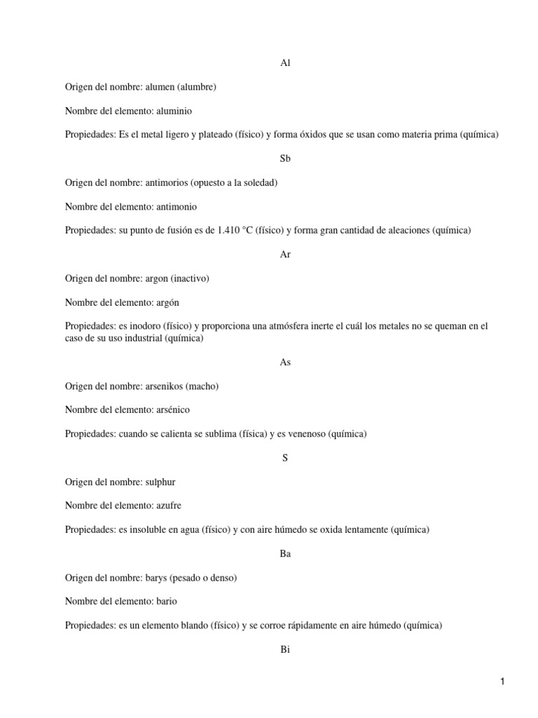 Elementos Quimicos I | PDF | Rieles | Elementos químicos