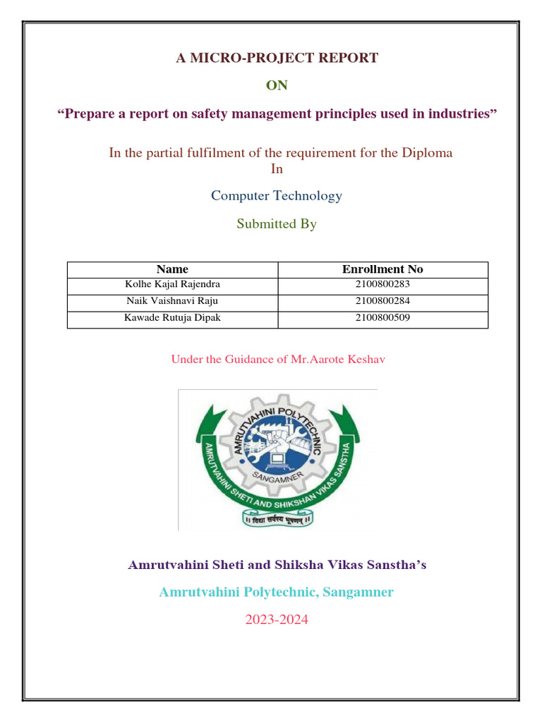 MGT Final Report | PDF | Standardization | Safety