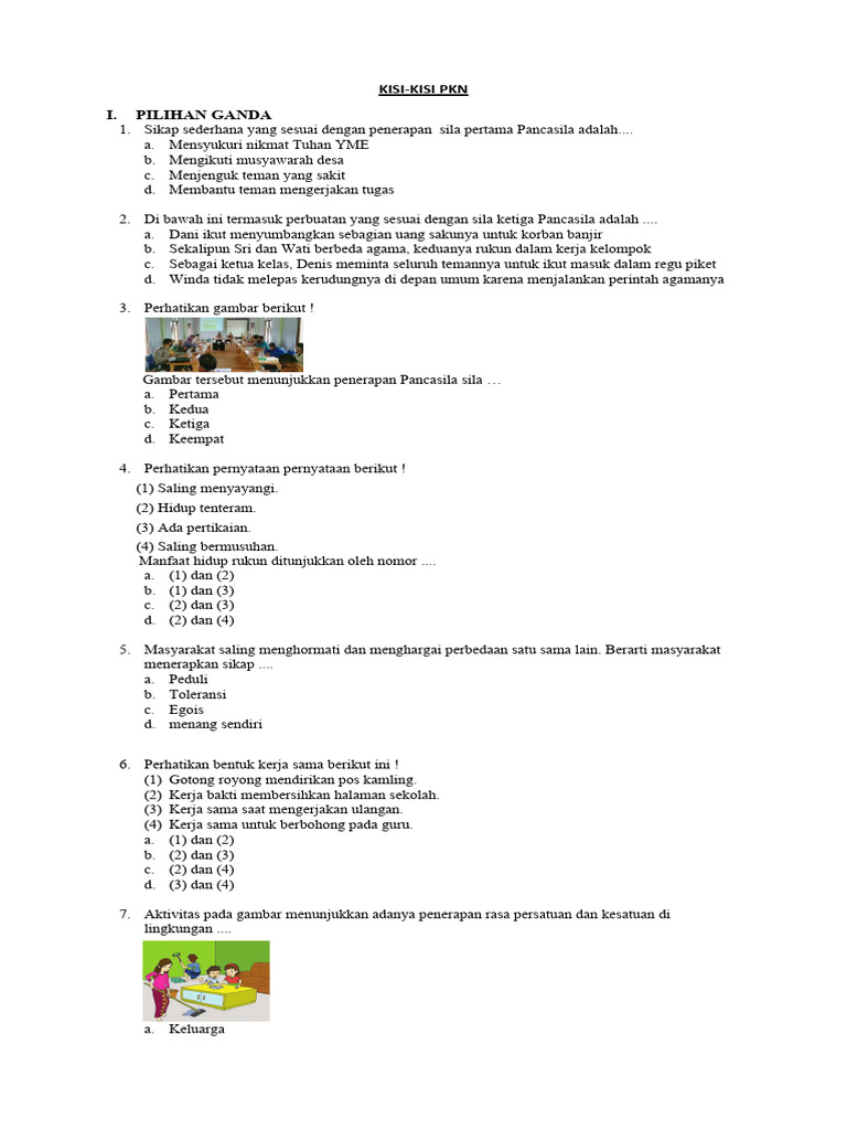 Kisi2 PKN & Ips | PDF