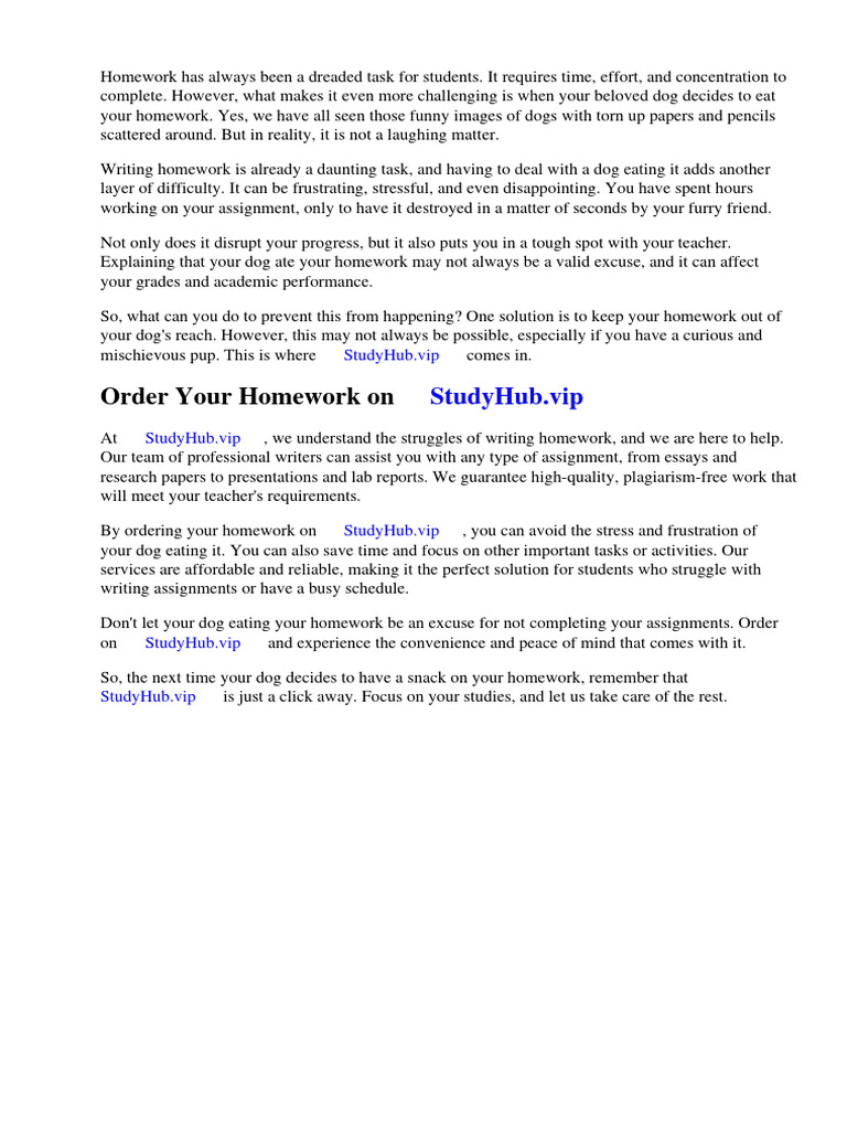 Dog Eating Homework Images | Download Free PDF | Homework | Privacy