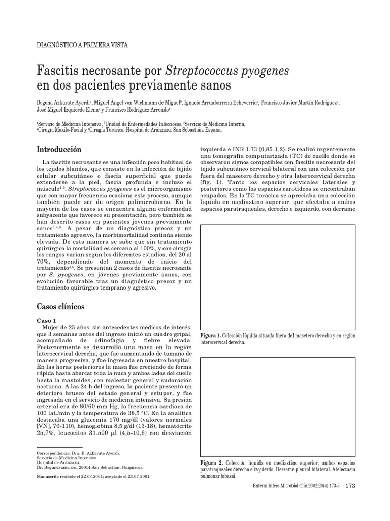 Fascitis Necrosante Pdf Penicilina Epidemiología 4377