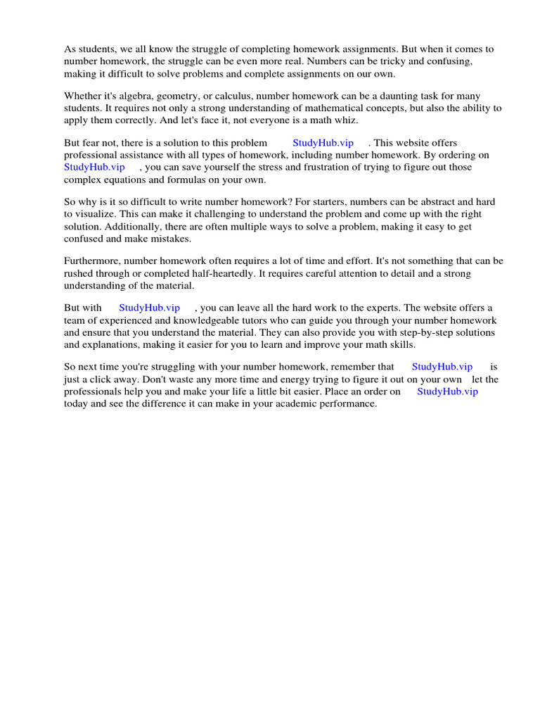 Number Homework | Download Free PDF | Worksheet | Mathematics