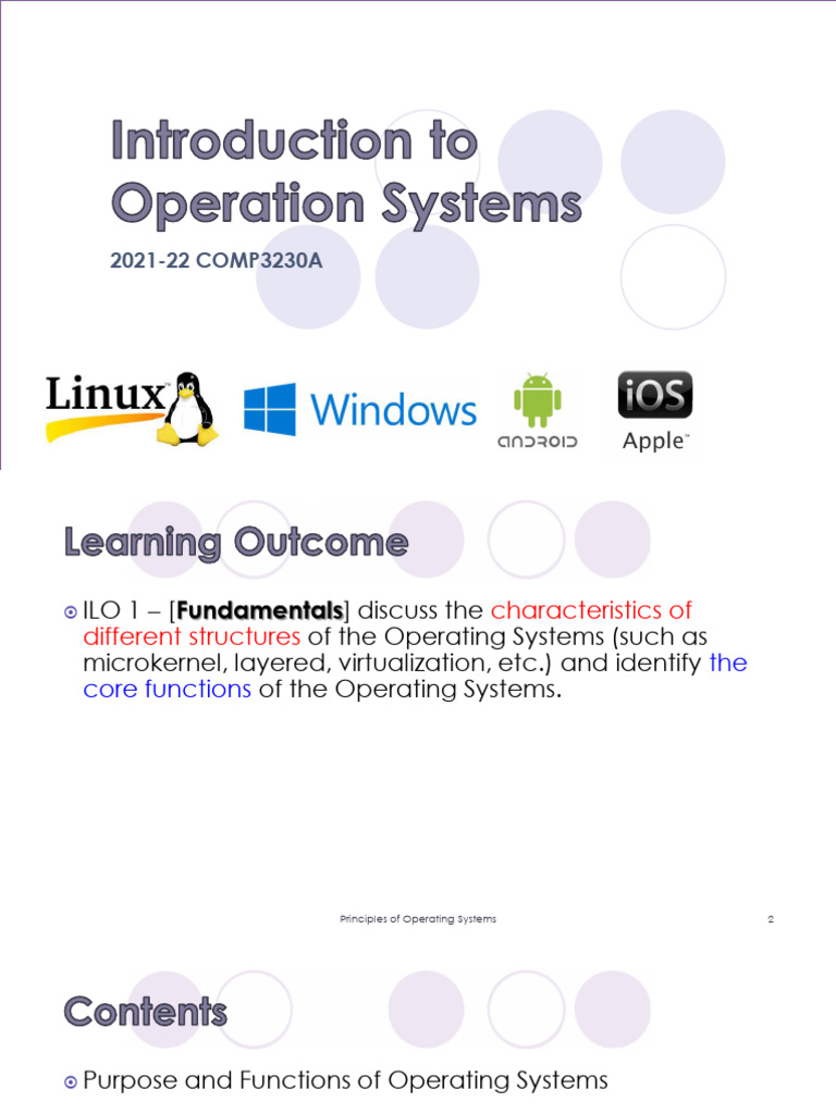 01 Introduction | PDF | Operating System | Process (Computing)