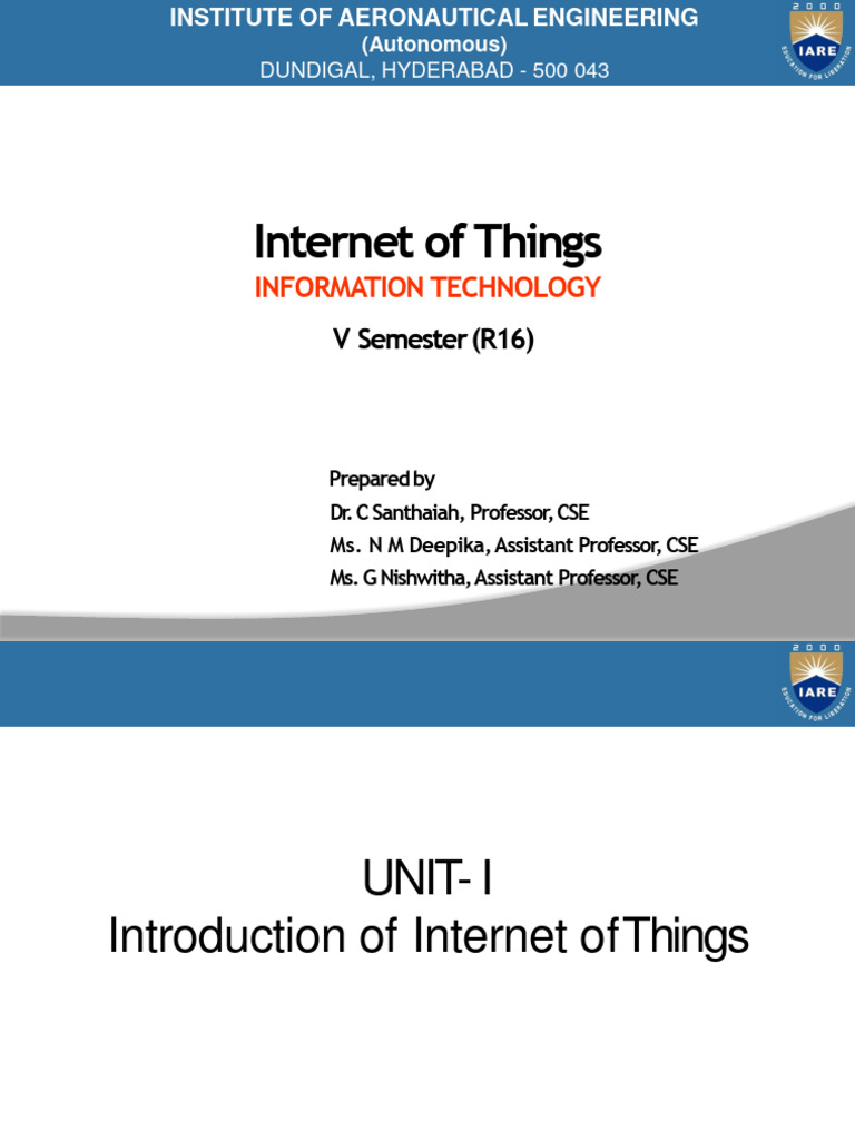 IOT Unit-1 & Unit-3 | PDF | Internet Of Things | Cloud Computing