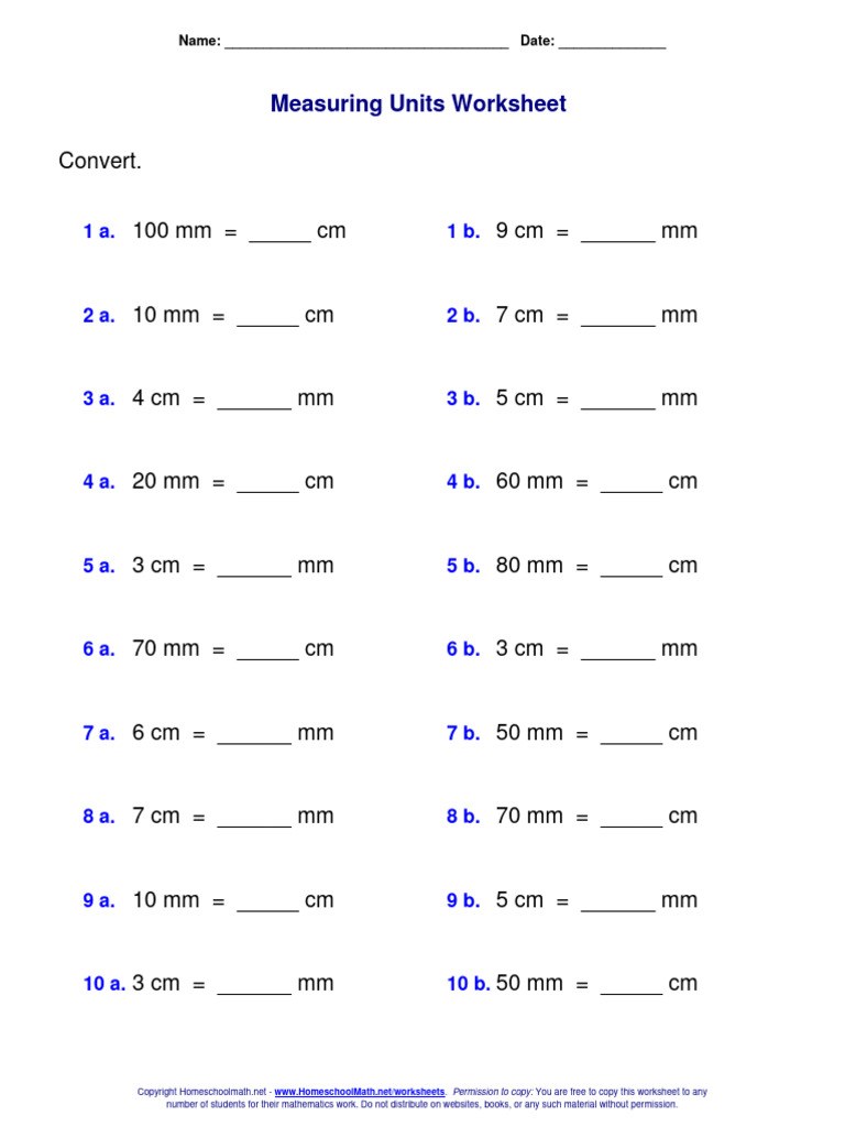 Measurement - Units - Worksheet Physical Science | PDF | Data ...