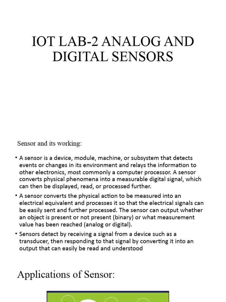 Iot Lab 2 Pdf Actuator Sensor