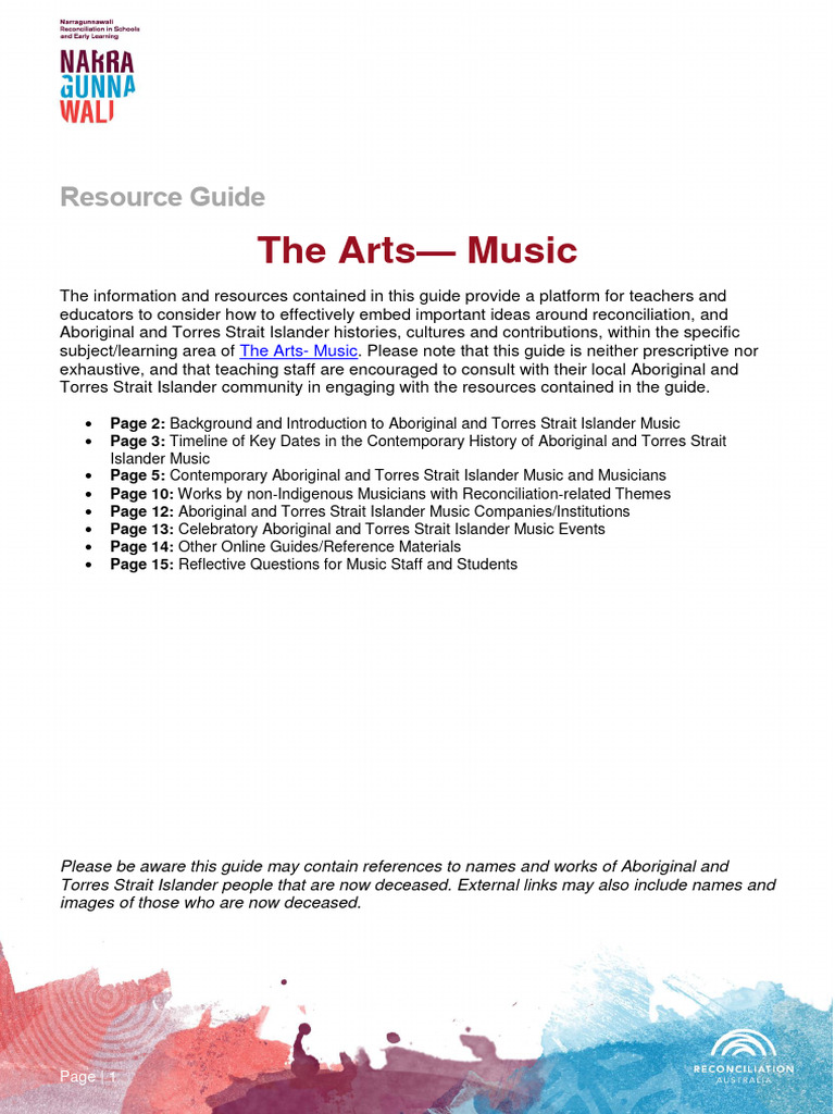 Aboriginal Music Teaching Guide | PDF | Indigenous Australians | Australia