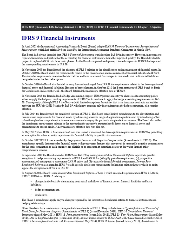 IFRS9 | PDF | Fair Value | International Financial Reporting Standards