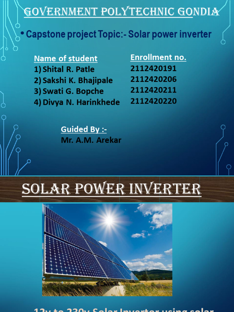 SPI Capstone Project | Download Free PDF | Solar Power | Solar Panel
