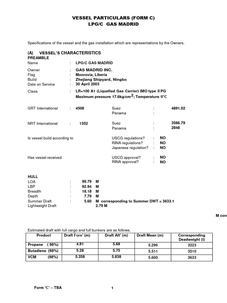 Gas Madrid - Form C | PDF | Liquefied Petroleum Gas | Propane