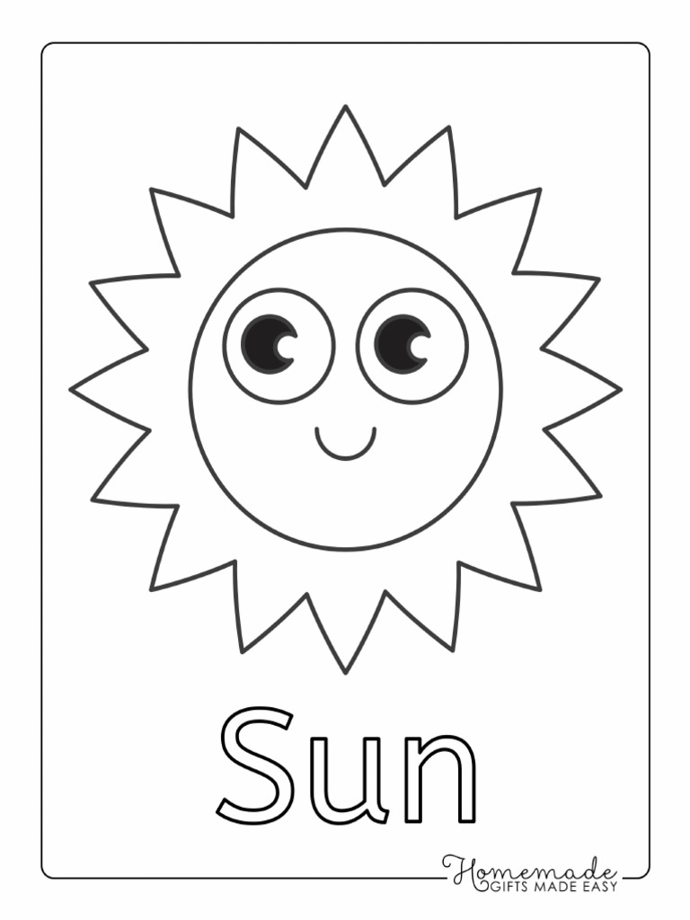 coloring-sheets-for-kindergartners-sun | PDF