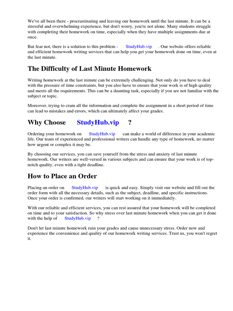 How To Get Homework Done at The Last Minute | PDF | Homework | Http Cookie