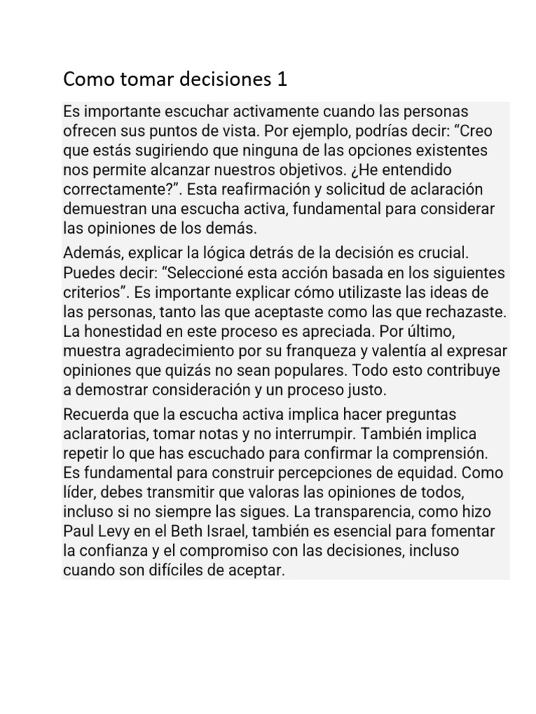 Toma de Decisiones 2 | PDF