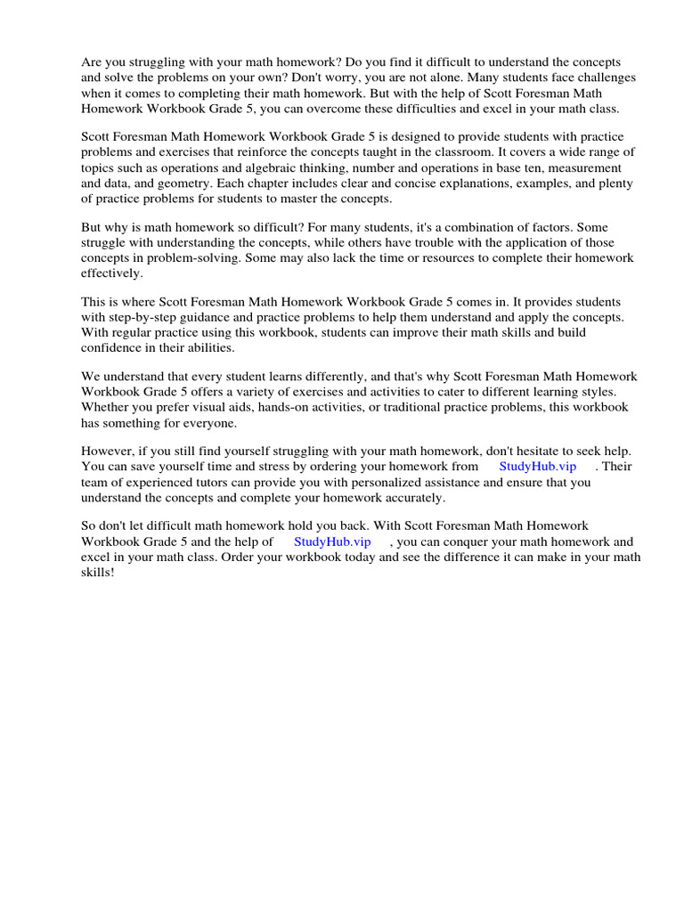 Scott Foresman Math Homework Workbook Grade 5 | PDF | Pay Pal | E Bay