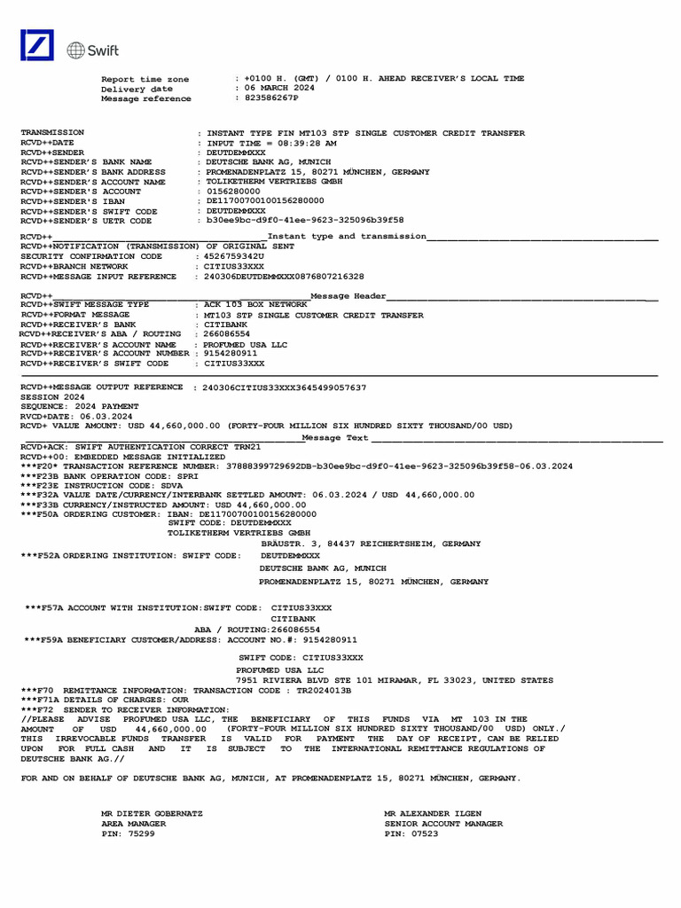 MT103 202 STP Toliketherm Vertriebs GMBH 44,66M 06.03.2024 | PDF ...