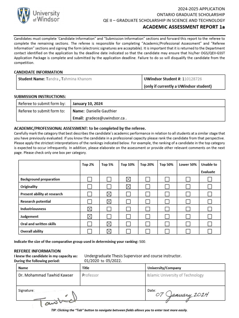 Tahmina | PDF | Experience | Thesis