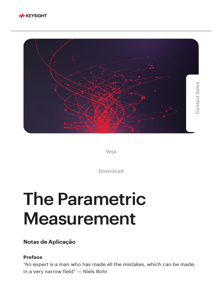 The Parametric Measurement - Keysight | PDF | Capacitor | Field Effect Transistor