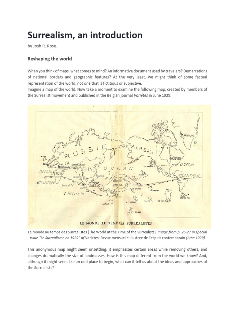 Surrealism, An Introduction (Article) - Khan Academy 01 | PDF ...
