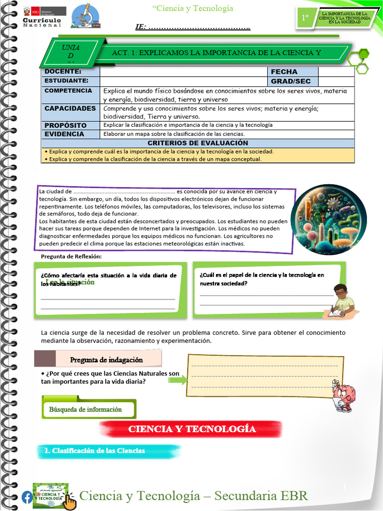 A-1º Act 1-Cyt-Und 1 | PDF | Química | Física