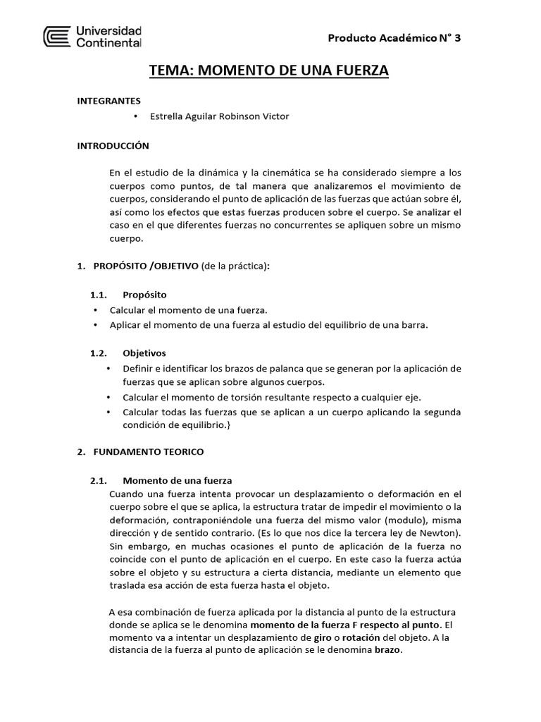 PA3 - Estrella Robinson | PDF | Fuerza | Esfuerzo de torsión