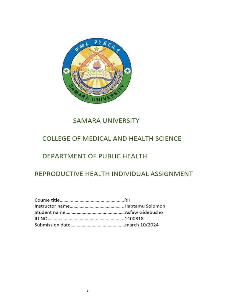 Samara University | PDF | Health Care | World Health Organization