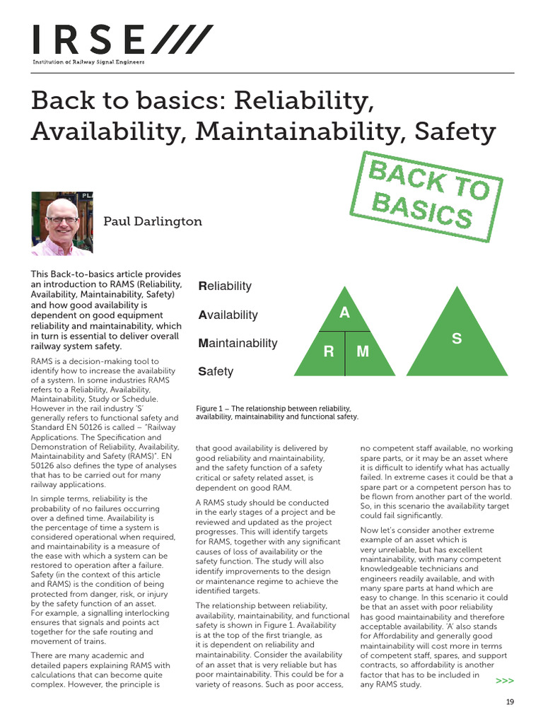 Back To Basics RAMS (CertMat) | PDF | Reliability Engineering | Safety