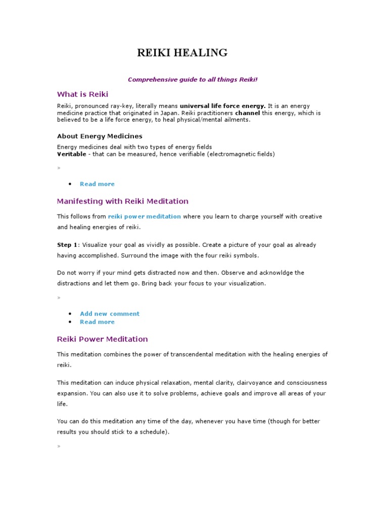 Reiki Healing | PDF | Reiki | Ayurveda
