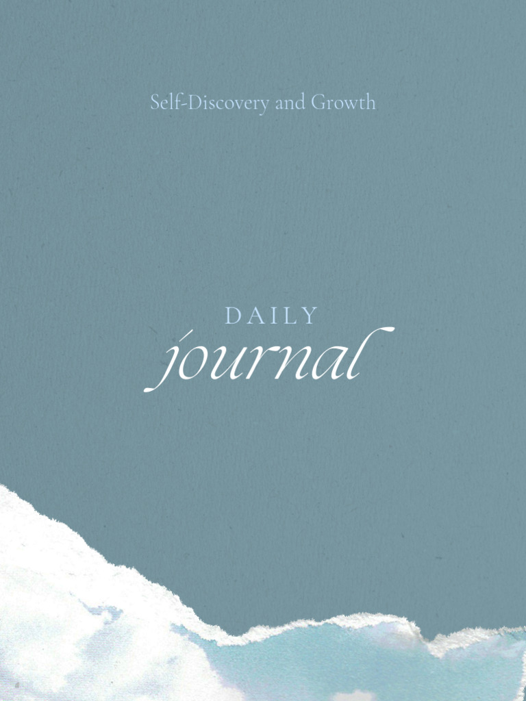 Blue Simple Minimal Daily Journal | PDF