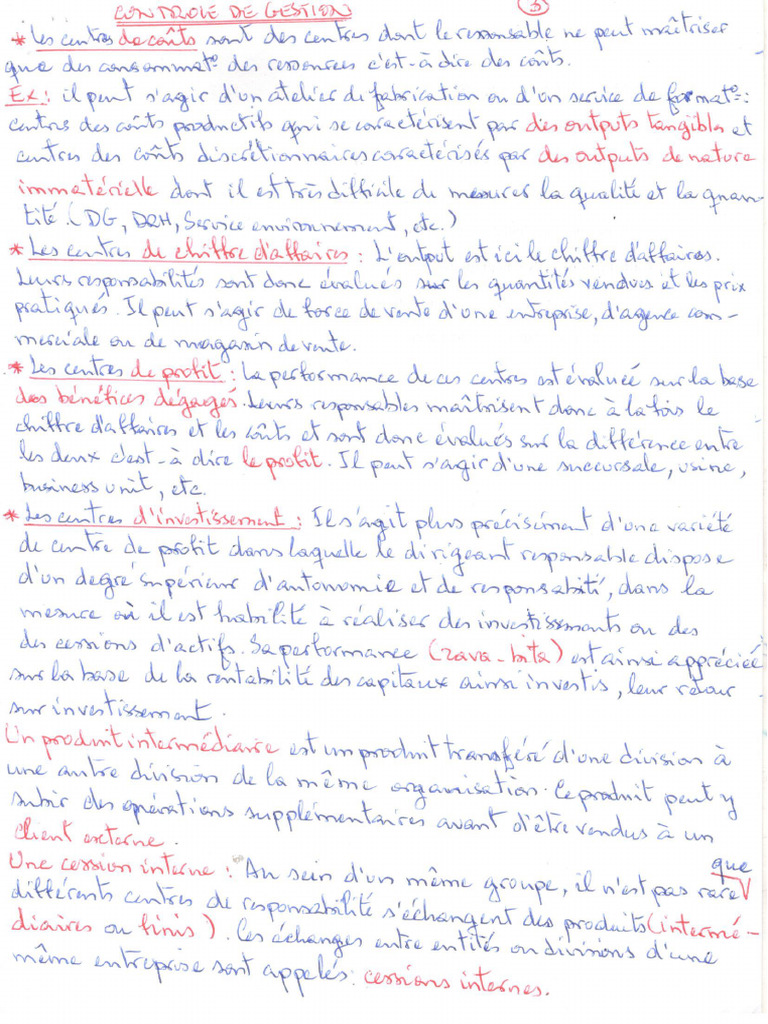 Explication Cours Contrôle de Gestion 3 | PDF
