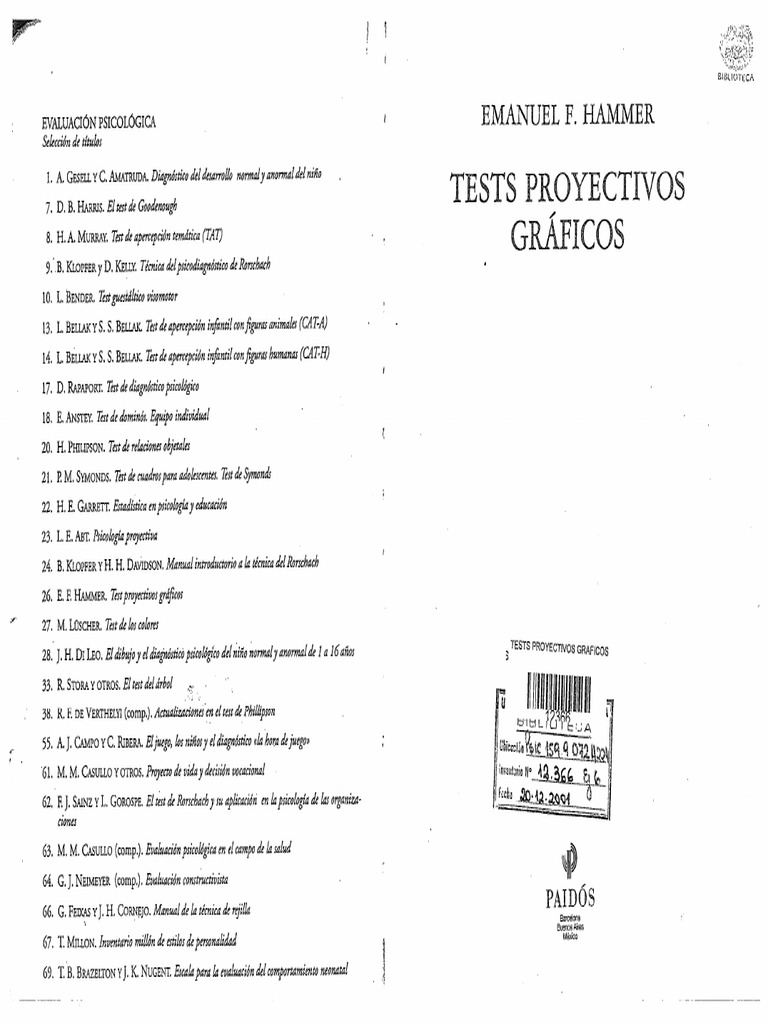 Tests Proyectivos Graficos - Hammer | PDF