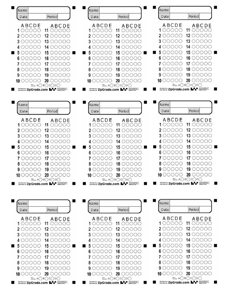 HOJA DE RESPUESTA 20 | PDF