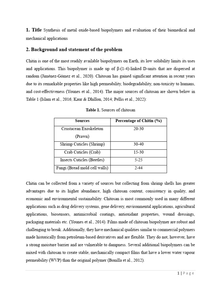 Thesis Draft | PDF | Biopolymer | Nanoparticle