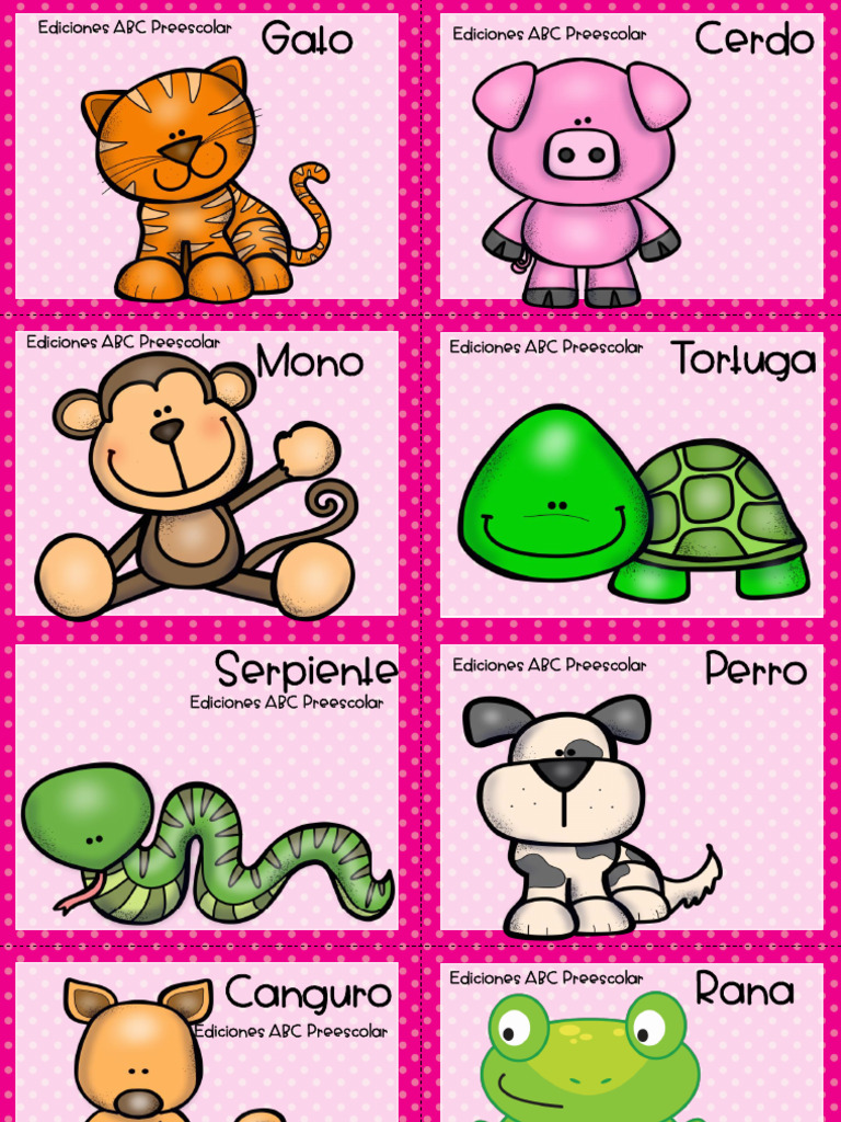 Tarjetas de Animales | PDF