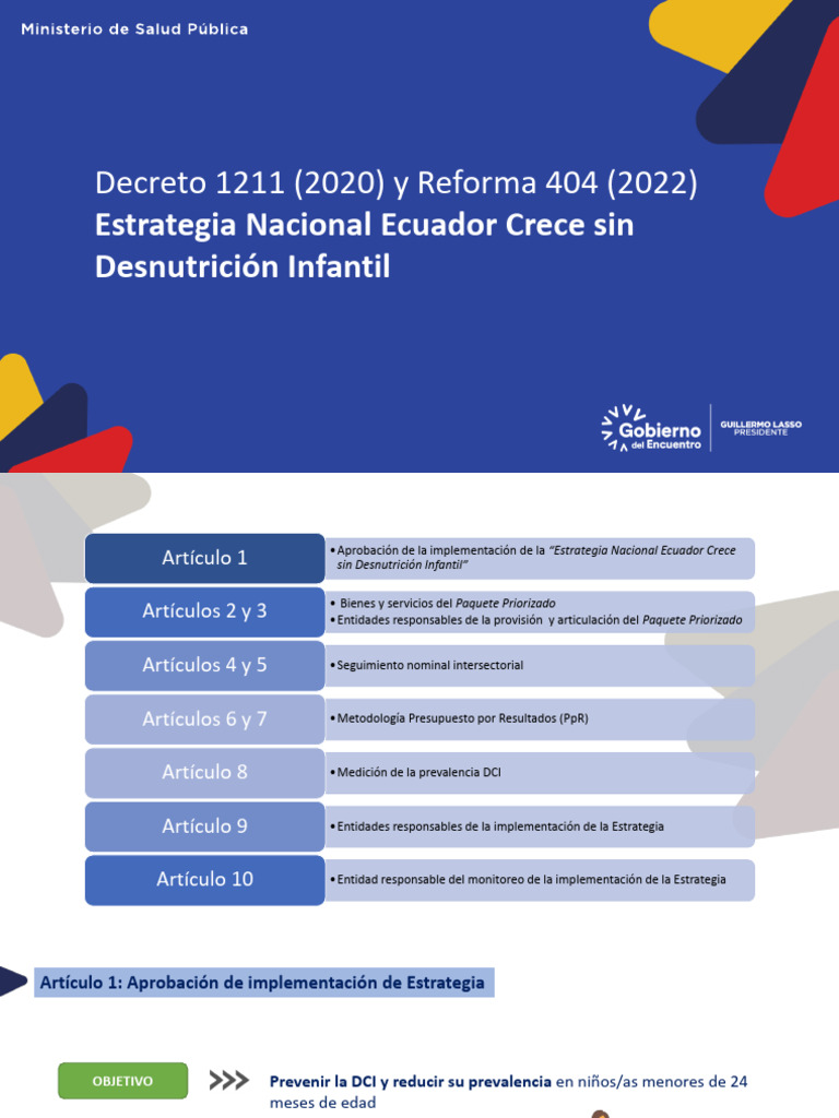 Ecuador Crece Sin Desnutricion Infantil Pdf Especialidades Medicas