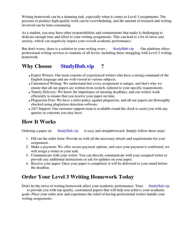 Level 3 Writing Homework | PDF | Reuse | Facebook