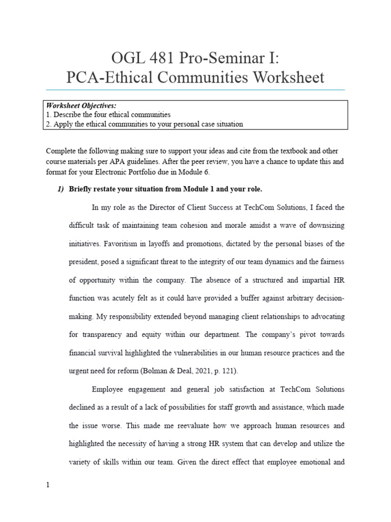 Vanessa Pecly - Ethical Worksheet | PDF | Leadership | Decision Making
