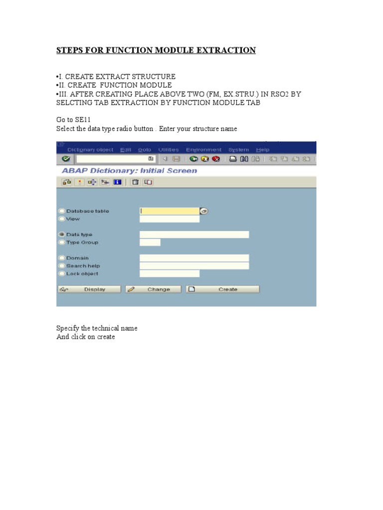 Steps For Function Module Extraction Pdf Data Type Subroutine