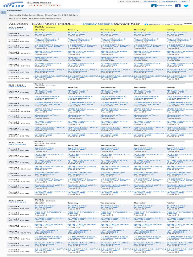 Student Access Schedule | PDF
