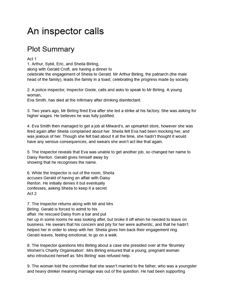 An Inspector Calls | PDF