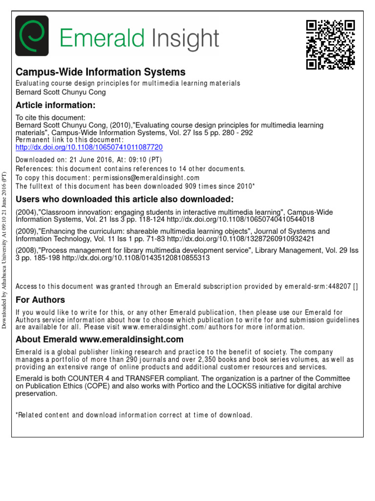 Evaluating Course Design Principles For Multimedia Learning | PDF ...