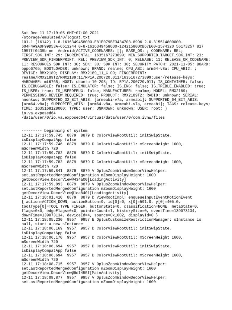 Logcat | Download Free PDF | Java (Programming Language) | Android (Operating System)