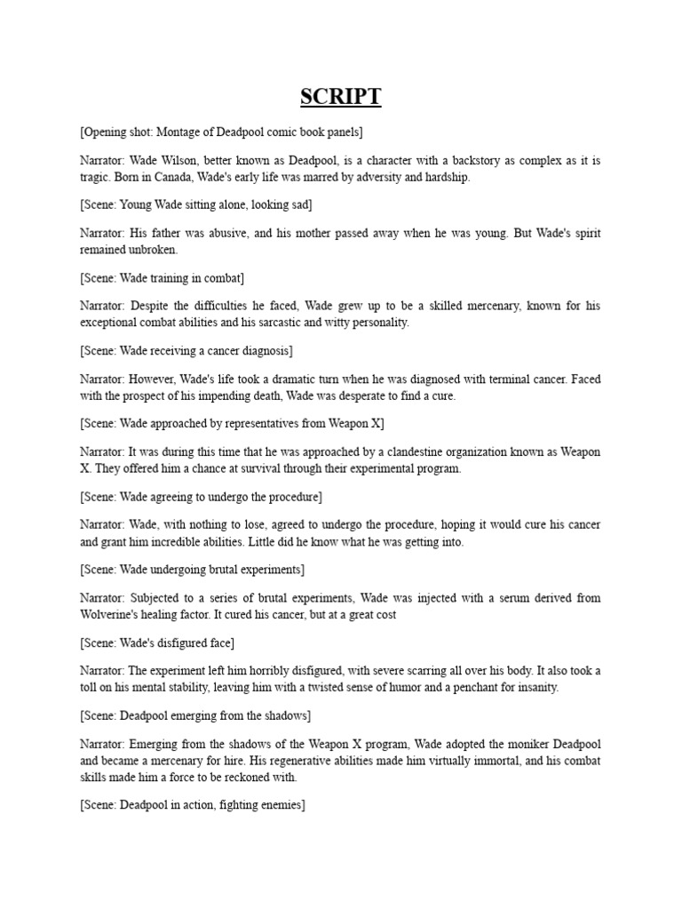 SCRIPT Film Design | PDF | Psychological Resilience | Narration