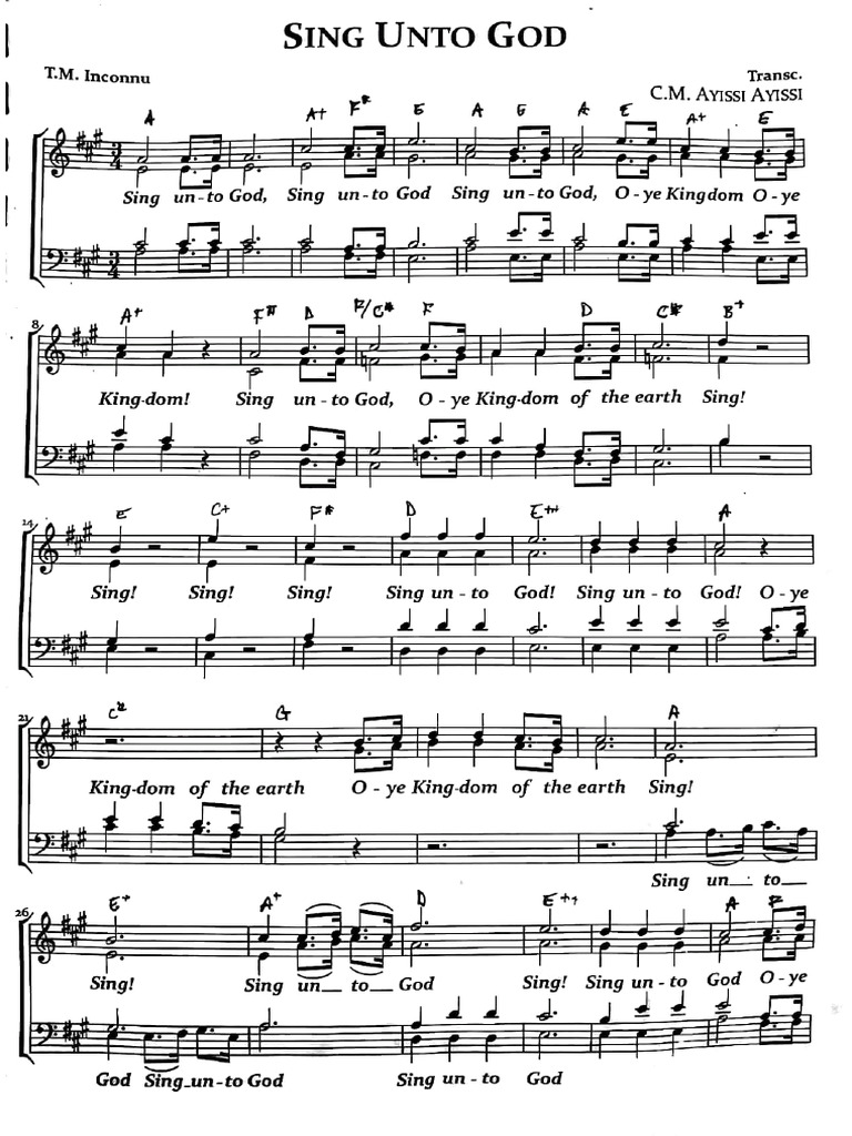 Sing Unto God | PDF