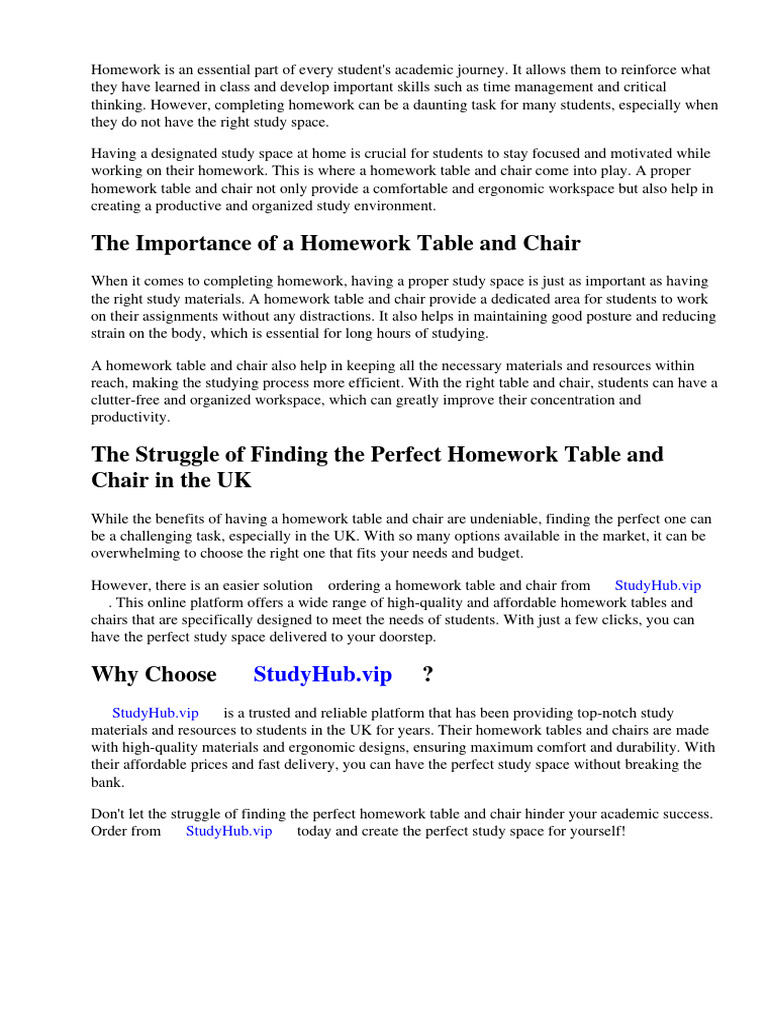Homework Table and Chair Uk | PDF | Desk | Homework