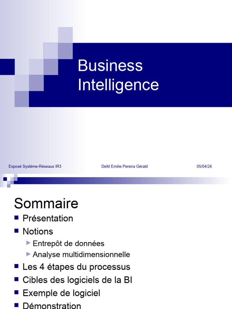 Introduction à la Business Intelligence | PDF | Informatique ...