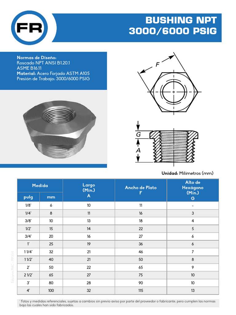Redu - Bushing Acero X 3000 Lbs | PDF