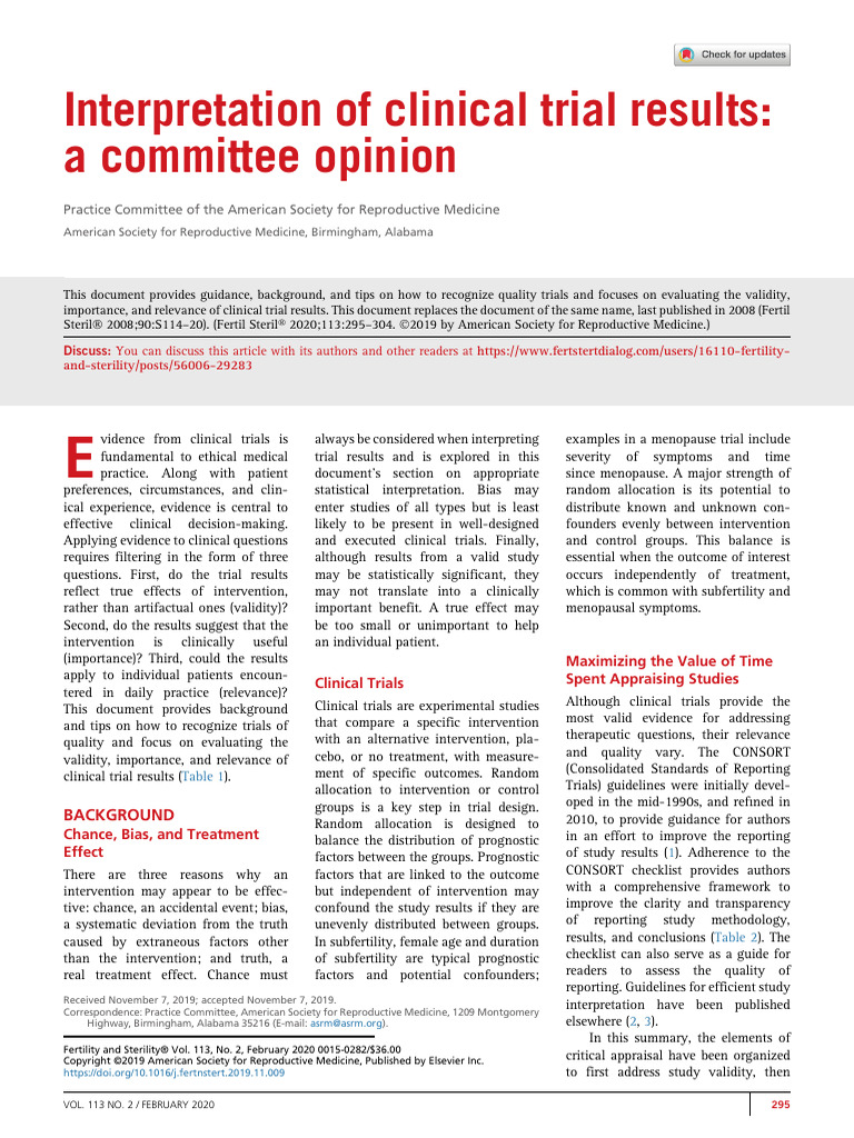 Inter Per Ting Clinical Trials | PDF | Randomized Controlled Trial | Odds Ratio