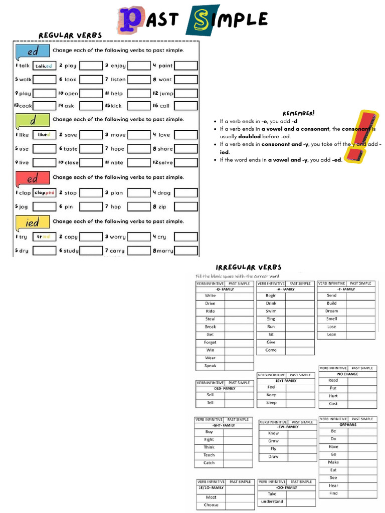 A2 Past Simple | PDF