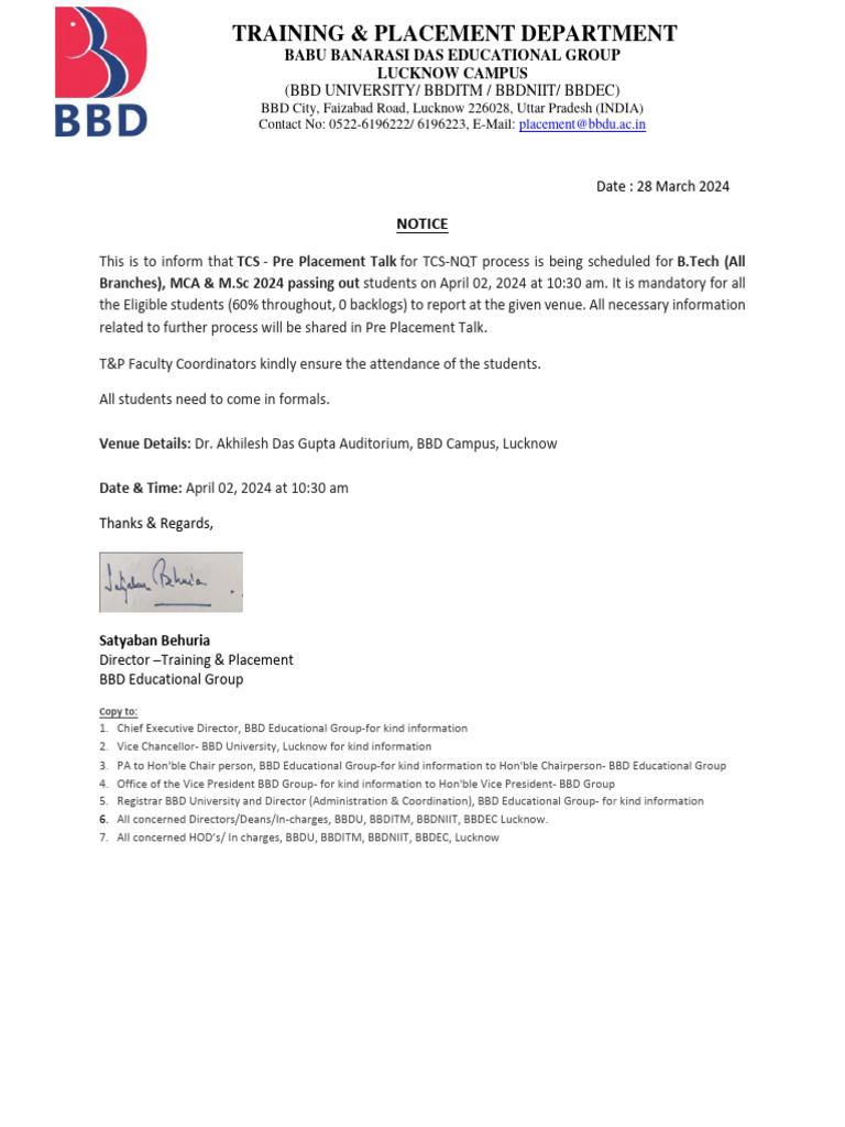 TCS NQT_Pre Placement Talk | PDF TCS NQT_Pre Placement Talk | PDF